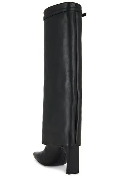Staud Wally Foldover High Heel Boot - Black