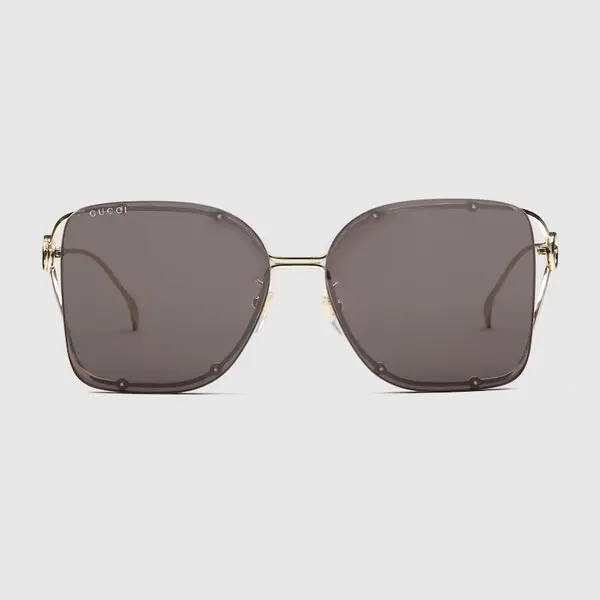 Gucci Square Frame Sunglasses - Gold