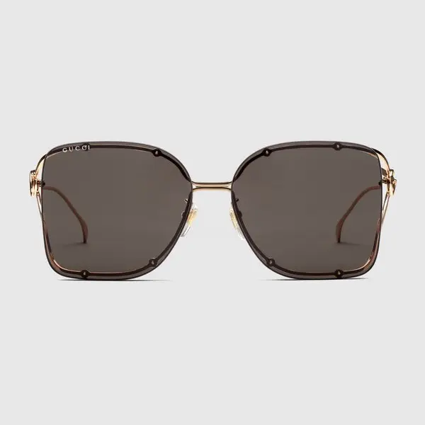 Gucci Square Frame Sunglasses - Gold
