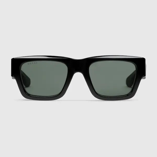 Gucci Rectangular Frame Sunglasses - Black