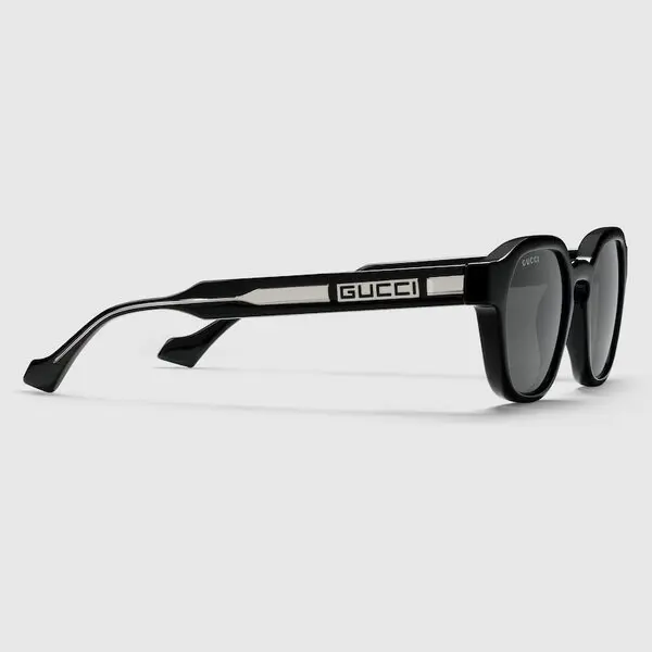 Gucci Oval Frame Sunglasses - Black