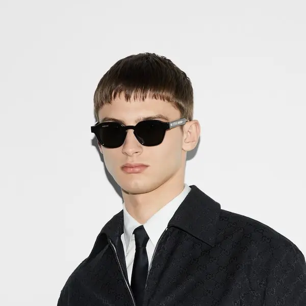 Gucci Oval Frame Sunglasses - Black