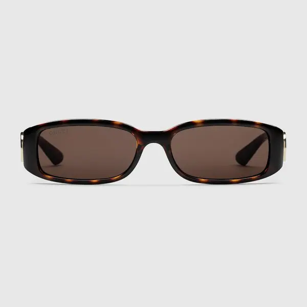Gucci Rectangular Frame Sunglasses - Brown