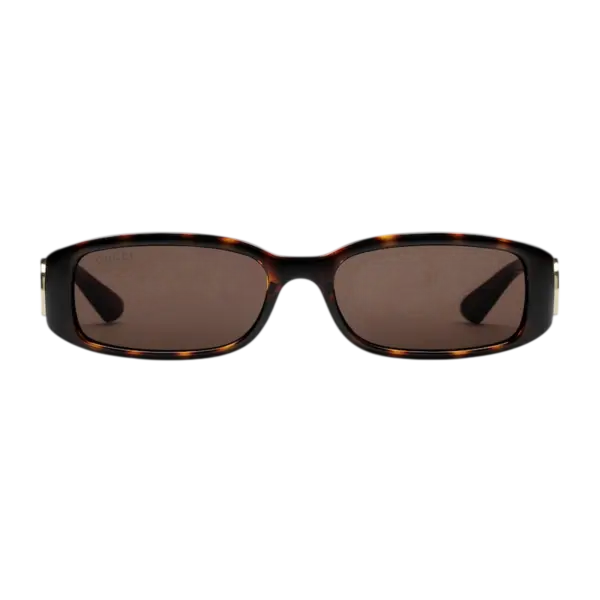 Gucci Rectangular Frame Sunglasses - Brown
