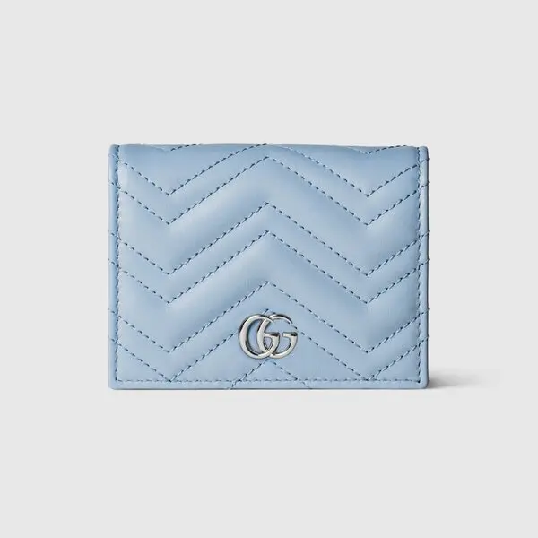 Gucci Gg Marmont Small Wallet Leather - Blue