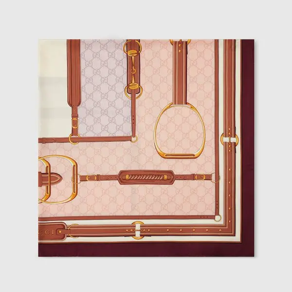 Gucci Printed Silk Twill Carr