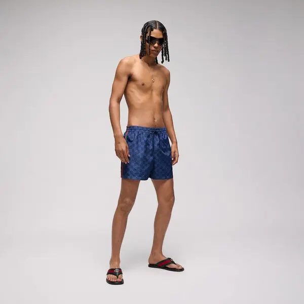 Gucci Printed Poplin Tech Swim Shorts Ready-to-wear - Blue