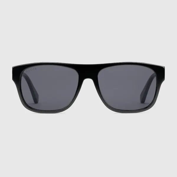 Gucci Rectangular Frame Sunglasses - Black