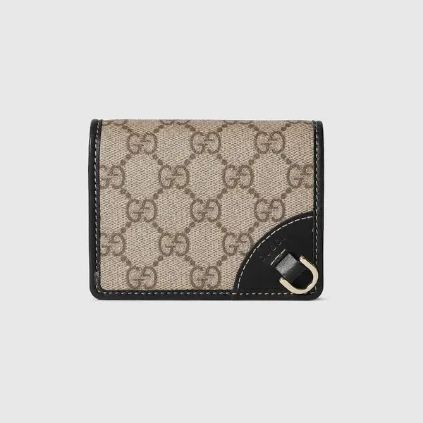 Gucci Gg Emblem Small Wallet Gg Canvas - Beige