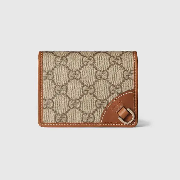 Gucci Gg Emblem Small Wallet Gg Canvas - Beige