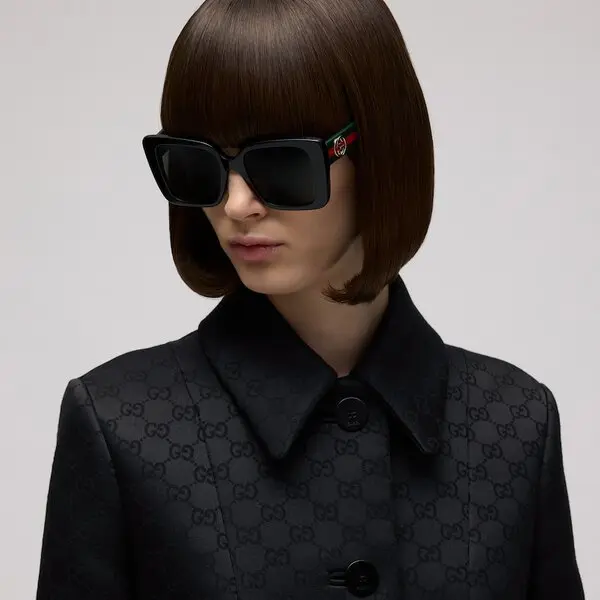 Gucci Square Frame Sunglasses - Black