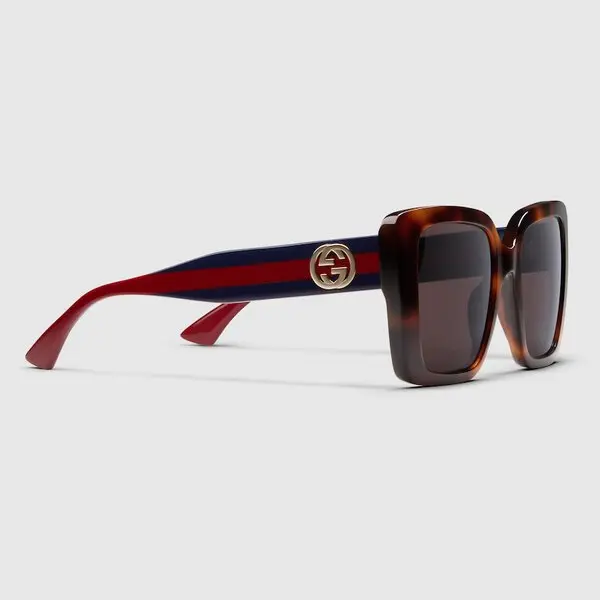Gucci Square Frame Sunglasses - Brown
