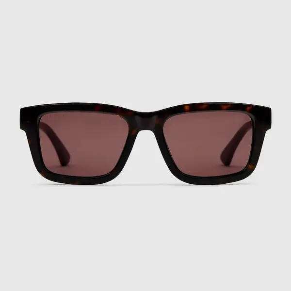 Gucci Rectangular Frame Sunglasses - Brown