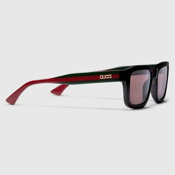 Gucci Rectangular Frame Sunglasses - Brown