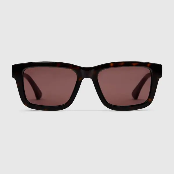 Gucci Rectangular Frame Sunglasses - Brown