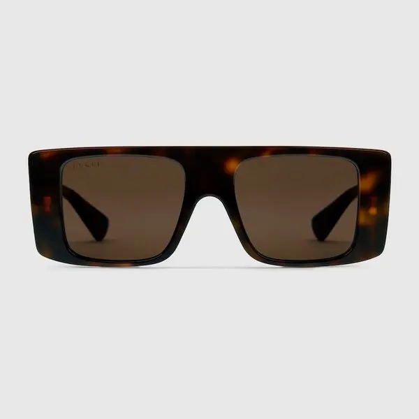 Gucci Rectangular Frame Sunglasses - Brown