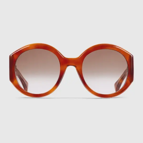 Gucci Round Frame Sunglasses - Brown