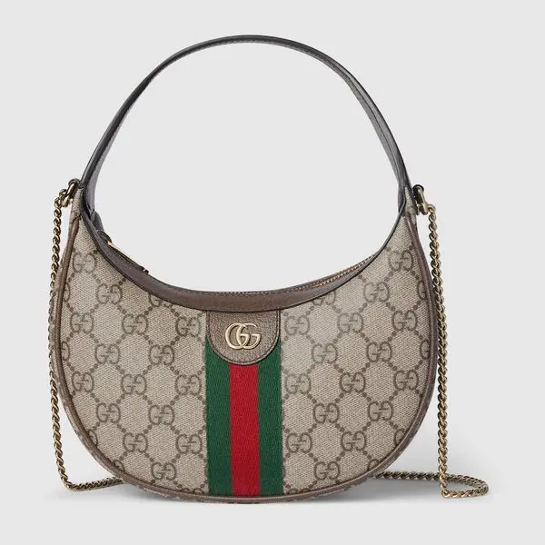 Gucci Ophidia Small Shoulder Bag Gg Canvas - Beige