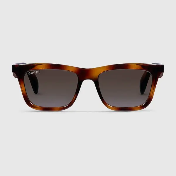 Gucci Rectangular Frame Sunglasses - Brown