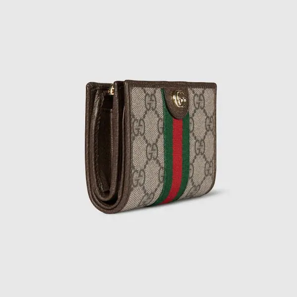 Gucci Ophidia Small Wallet Gg Canvas - Beige