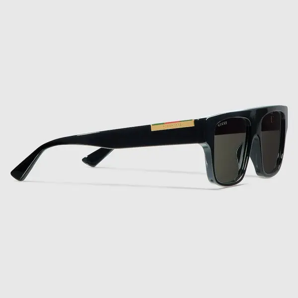 Gucci Rectangular Frame Sunglasses - Black