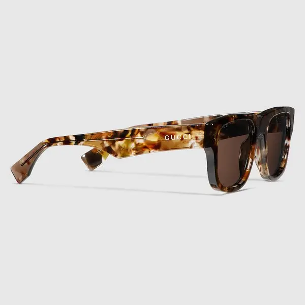 Gucci Rectangular Frame Sunglasses - Brown
