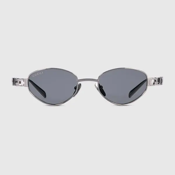 Gucci Oval Frame Sunglasses - Silver