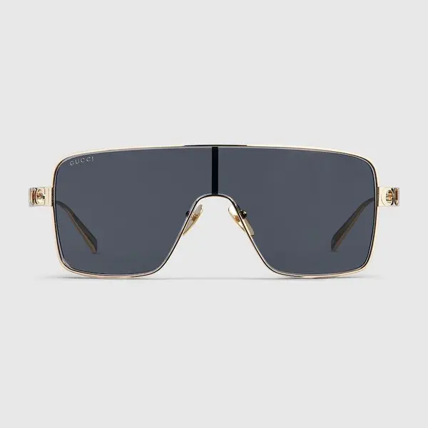 Gucci Rectangular Sunglasses - Gold
