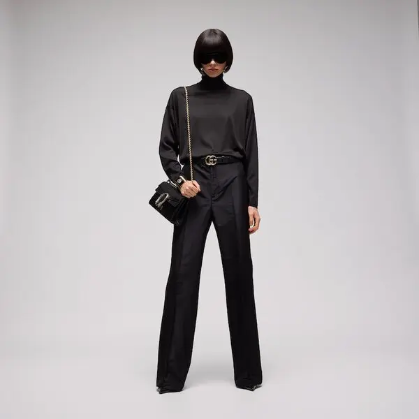 Gucci Gg Marmont Thin Belt - Black