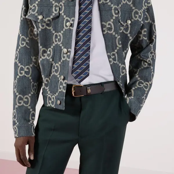 Gucci Belt With Interlocking G Detail - Black