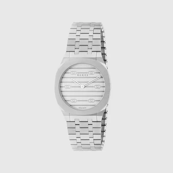 Gucci 25h 30mm Watch - Steel