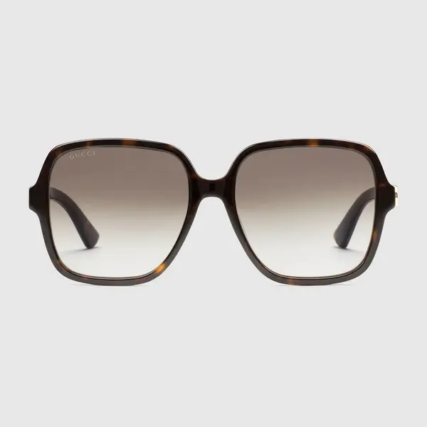 Gucci Rectangular Frame Sunglasses - Brown