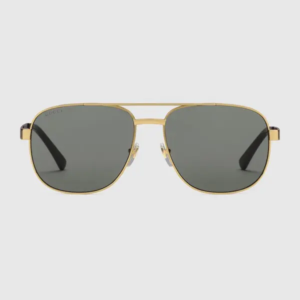 Gucci Navigator Frame Sunglasses - Gold