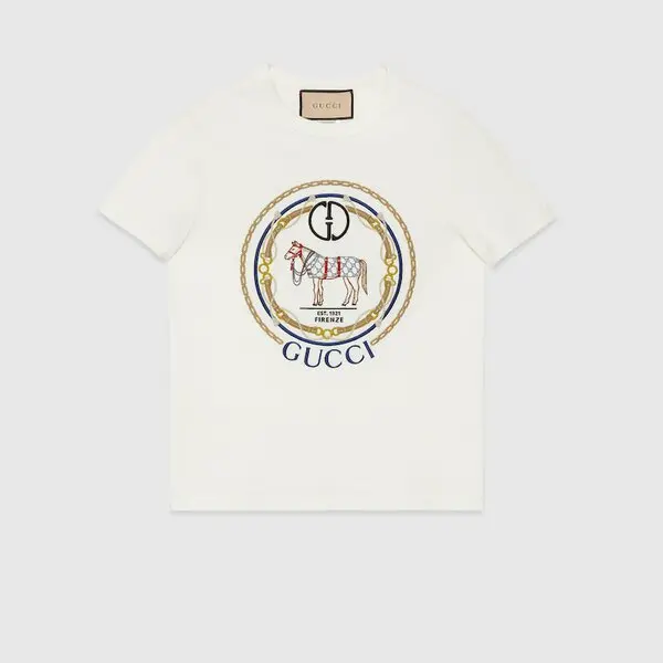 Gucci Cotton Jersey T-shirt With Interlocking G - White