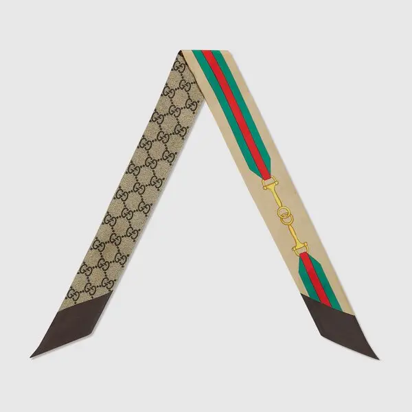 Gucci Printed Silk Ribbon