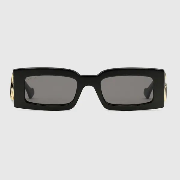 Gucci Rectangular Frame Sunglasses - Black