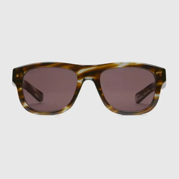 Gucci Oval Frame Sunglasses - Brown