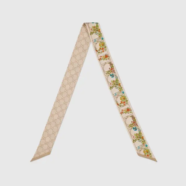 Gucci Printed Silk Ribbon - Neutral
