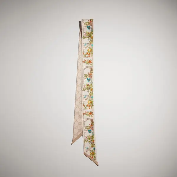 Gucci Printed Silk Ribbon - Neutral
