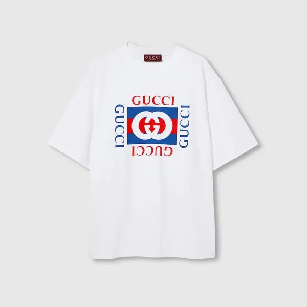 Gucci Interlocking G-Print T-Shirt - White | Editorialist