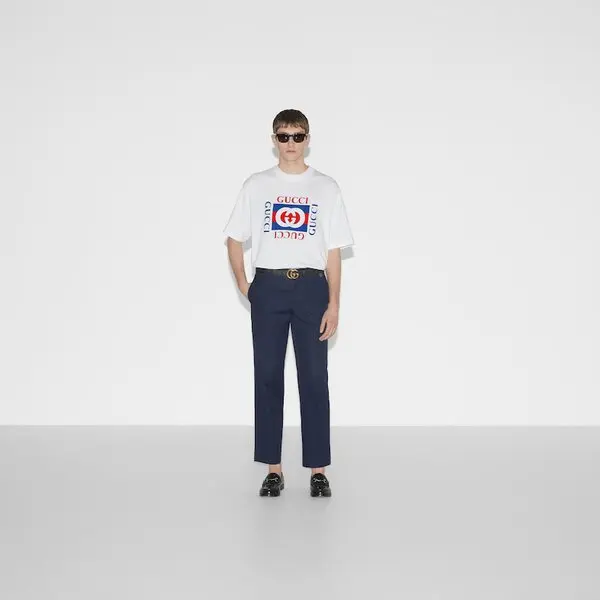 Gucci Interlocking G-Print T-Shirt - White | Editorialist