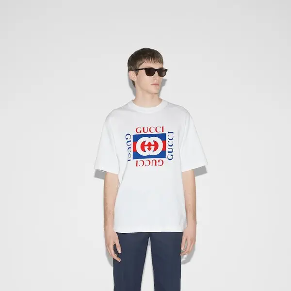 Gucci Interlocking G-Print T-Shirt - White | Editorialist