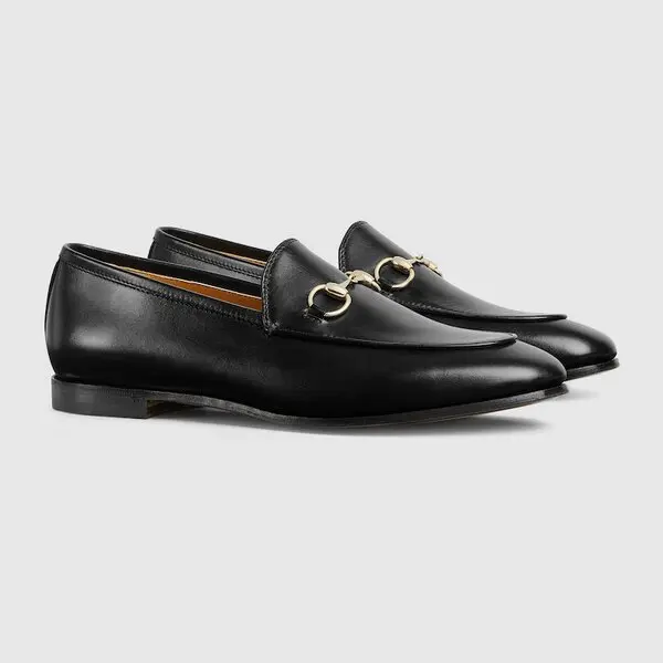 Gucci S Jordaan Leather Loafer - Black