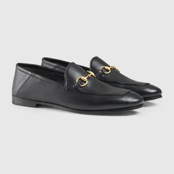 Gucci Leather Loafer With Horsebit Detail - Black