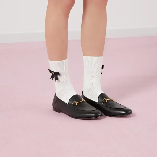 Gucci Leather Loafer With Horsebit Detail - Black