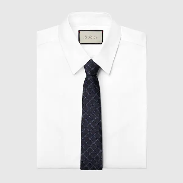 Gucci Logo Silk Jacquard Tie