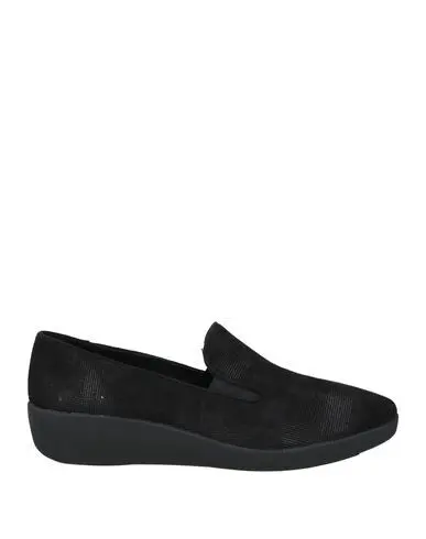 Fitflop Loafers Suede Wedge Loafers - Black