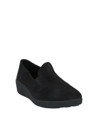 Fitflop Loafers Suede Wedge Loafers - Black