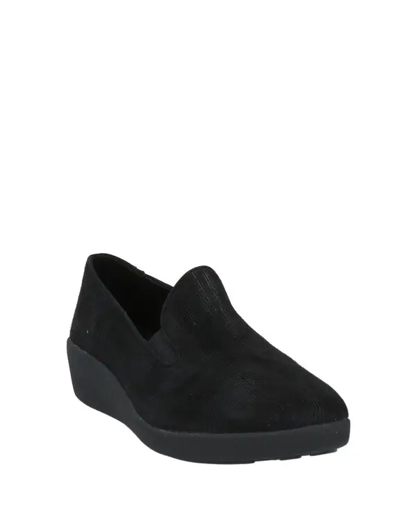 Fitflop Loafers Suede Wedge Loafers - Black