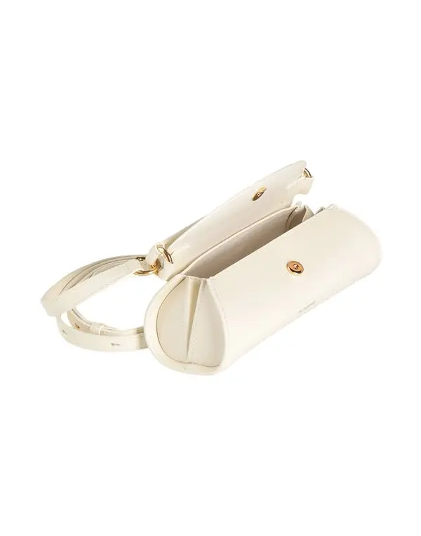 JIL SANDER Ivory Leather Baguette Bag